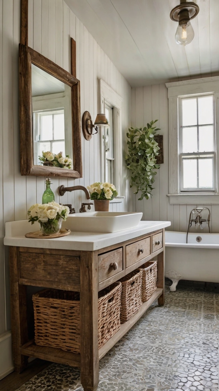 15 Vintage Farmhouse Bathroom Ideas to Transform Your Space