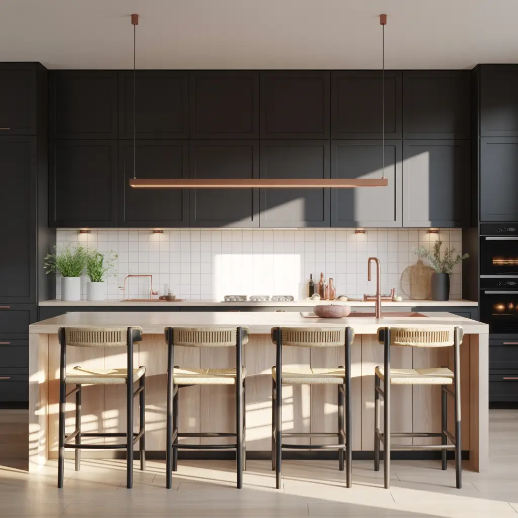 15 Gorgeous Black and Copper Kitchen Luxury Style Ideas
